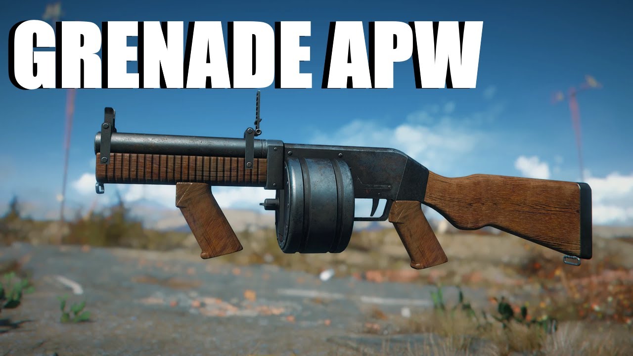 Fallout 4 Mod Review - Grenade APW (25mm Grenade Launcher) - YouTube