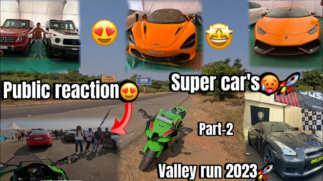 The Valley Run 2023🚀😍| Super cars 🥵🤩| Drag race 🏎️💨| Public reaction 🫢 ...