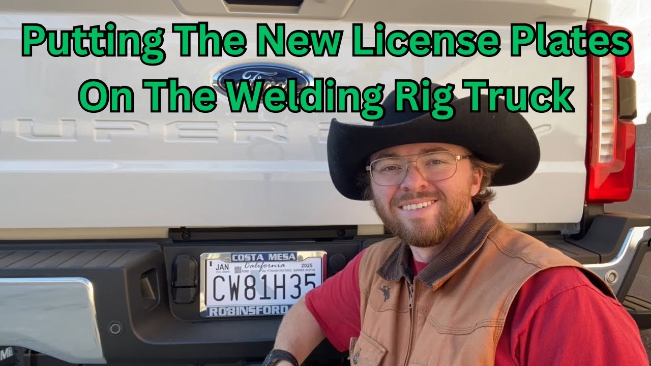 Putting The New License Plates On The Welding Rig Truck - YouTube