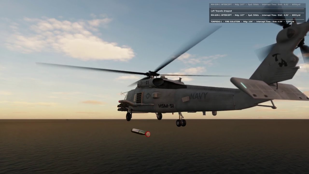 MH-60R Seahawk - mk54 torpedo | DCS World - YouTube