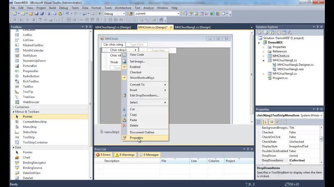 Csharp Demo Mdi Youtube