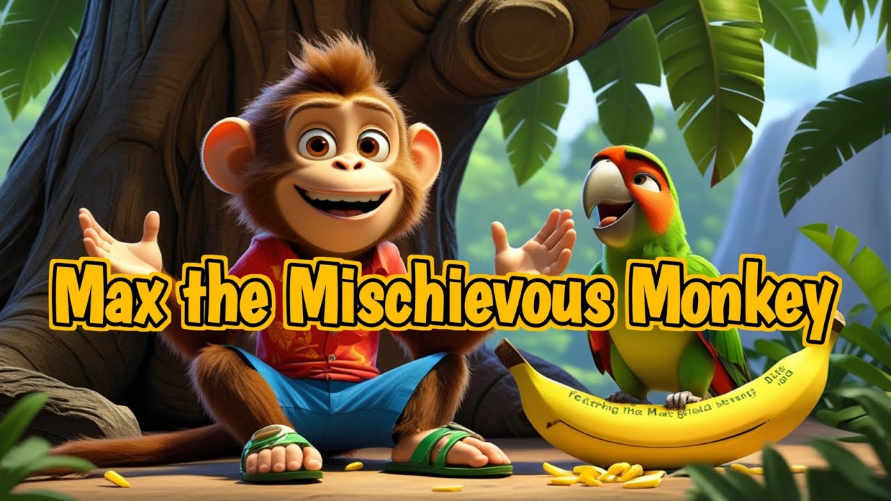 Max the Mischievous Monkey | Magical Banana | Mankey Story ...