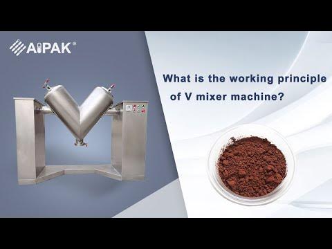 What is the working principle of V mixer machine? - YouTube
