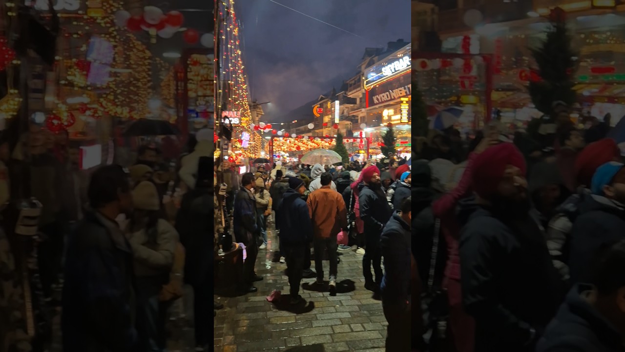 Manali Mall road on Christmas eve. #christmas #snowman #marrychristmas ...