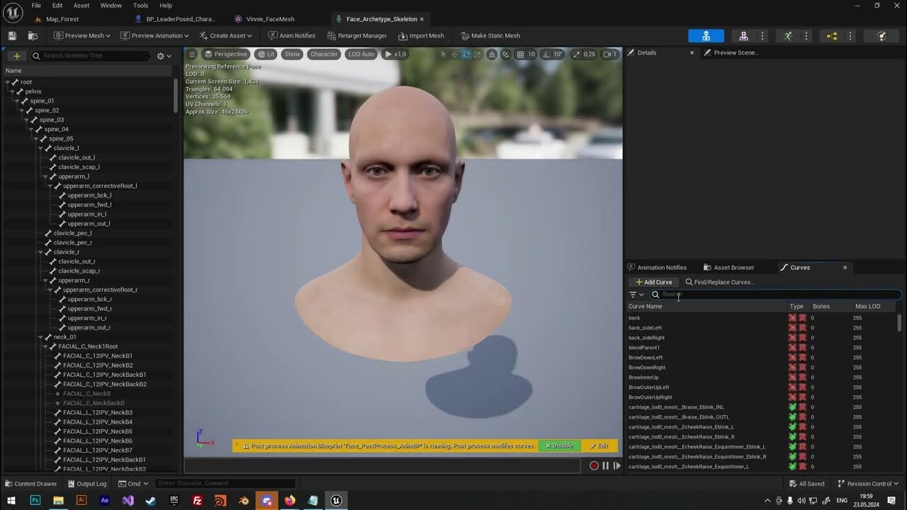 Tutorial Unreal Engine 5 - How to make Metahuman blink (modular character) #unrealengine # ...