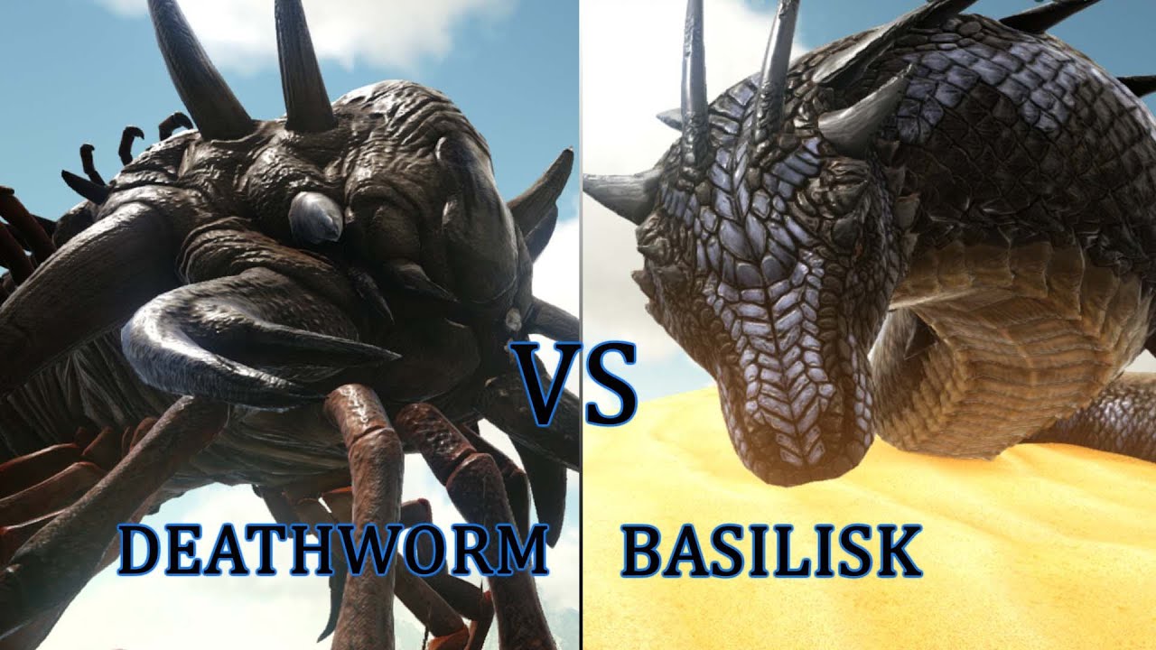 DEATHWORM VS BASILISK | ARK SURVIVAL EVOLVED | #PC Gamer | ARK S - YouTube
