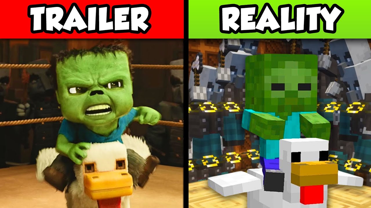Minecraft Movie: Trailer vs Reality ! - YouTube
