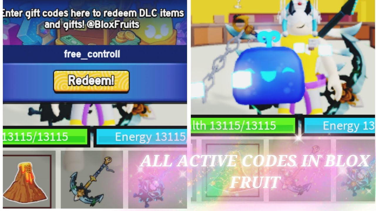 All Active code in blox fruit - YouTube