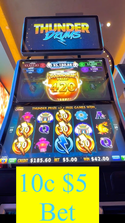 Thunder drums see how many drums I got? #pokie #casino #slotmachine ...