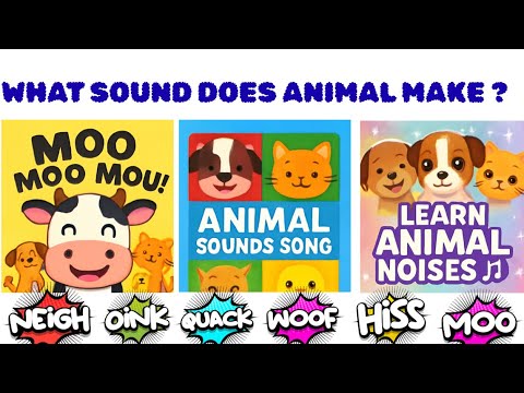 Animal Sounds Song 🐮🐶🐱 | Learn Animal Noises for Kids| Moo, Woof, Meow ...