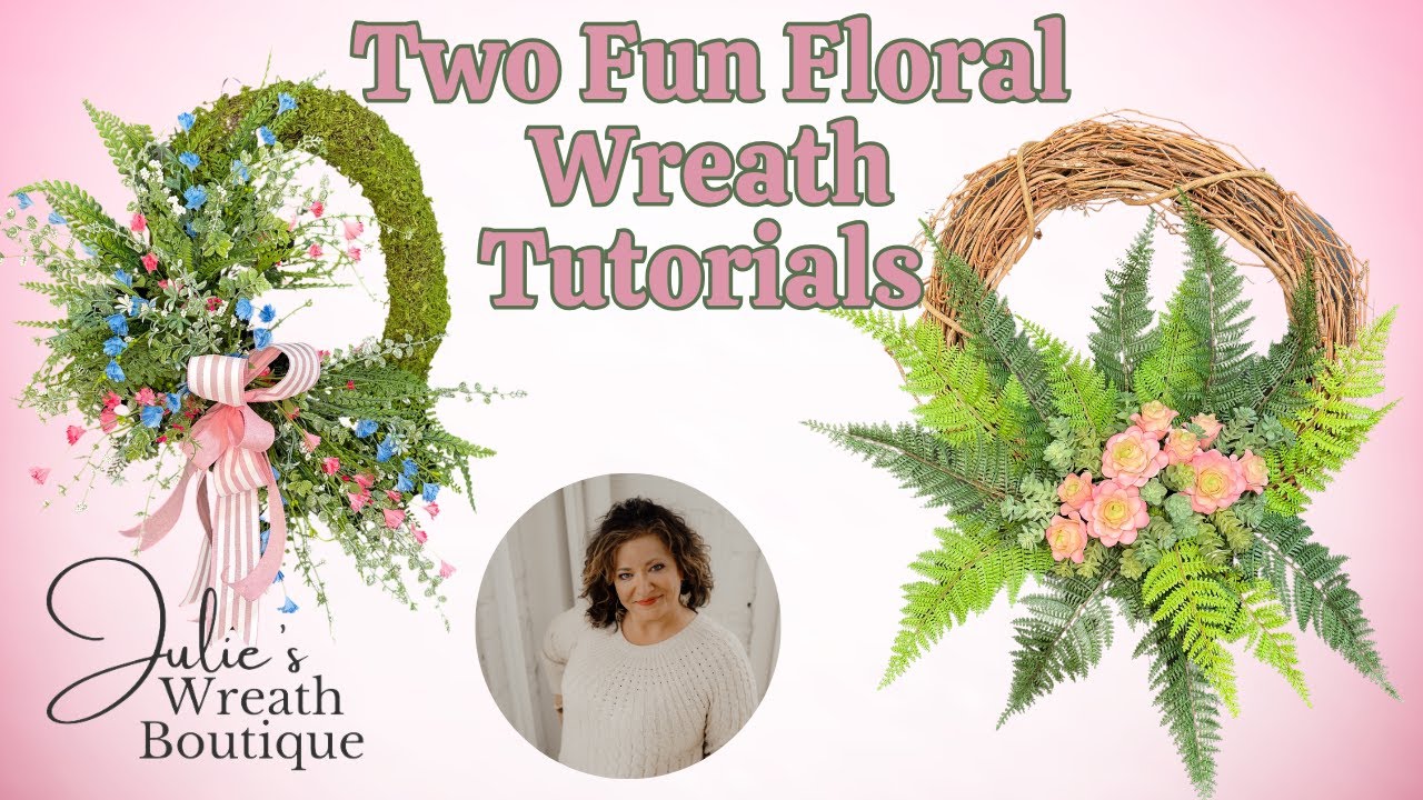 How to Make 2 Kinds of Floral Wreaths | How to Make a Spring Wreath ...