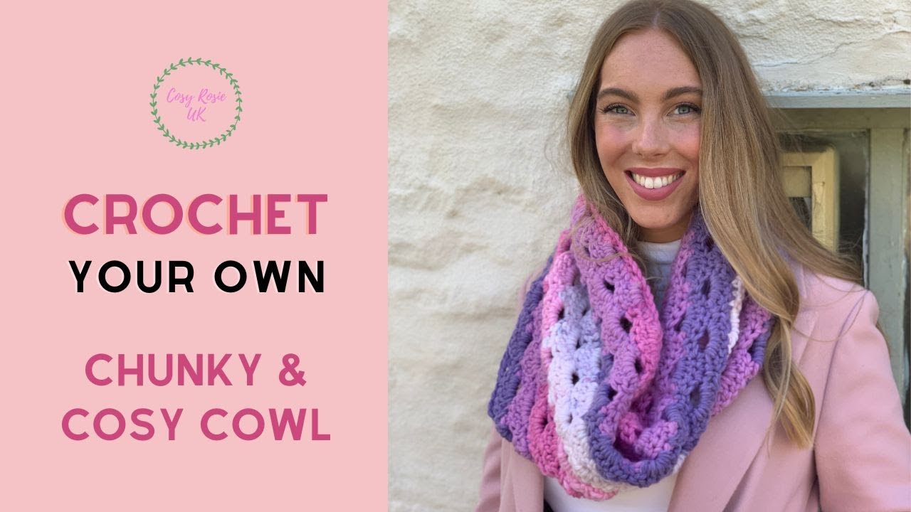 Caron Chunky Cake Cowl Pattern for Beginners - YouTube