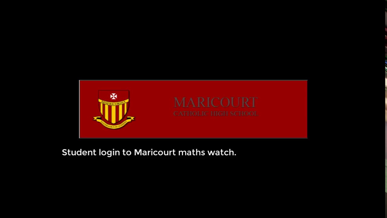 1 Student login to maths watch - YouTube