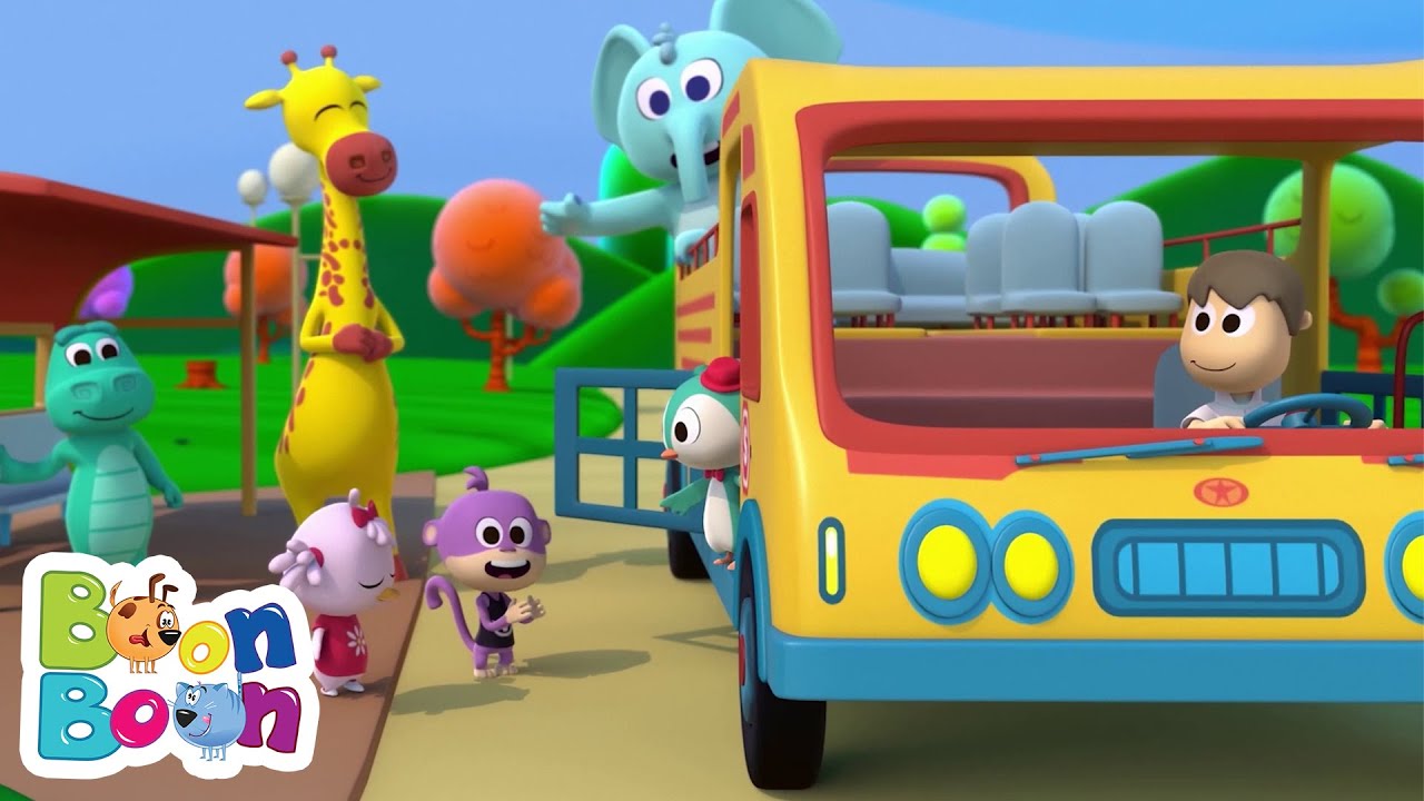 Roțile Autobuzului | Cântec Educativ pentru Copii 👶🚍 Animale Vesele ...