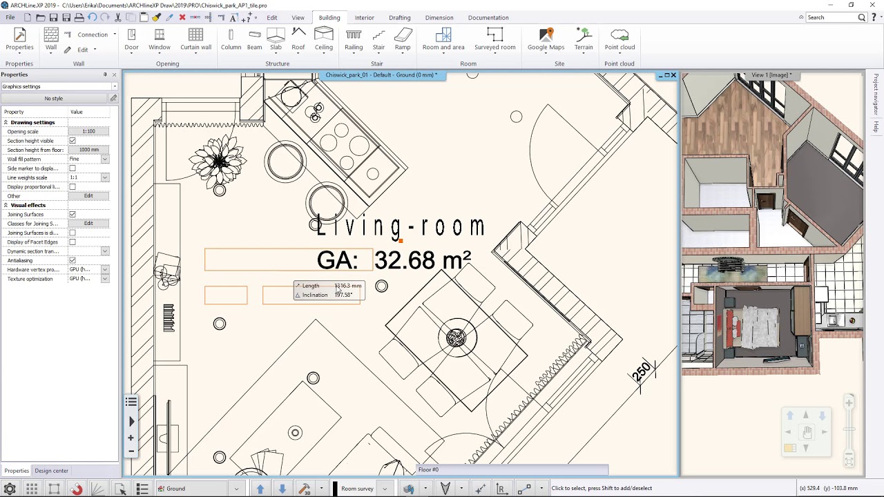 Tiling list sorted by room 2019 - ARCHLine.XP - YouTube