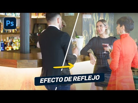 Como aplicar un EFECTO DE REFLEJO en vidrio en PHOTOSHOP - YouTube