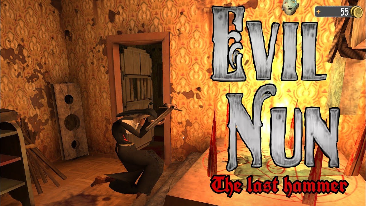 Evil nun 1(The last hammer)part1 horror gameplay|creepy nun door escape ...
