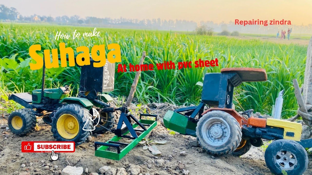 How to make suhaga with pvc sheet at home /amazing video/rc tractor ...