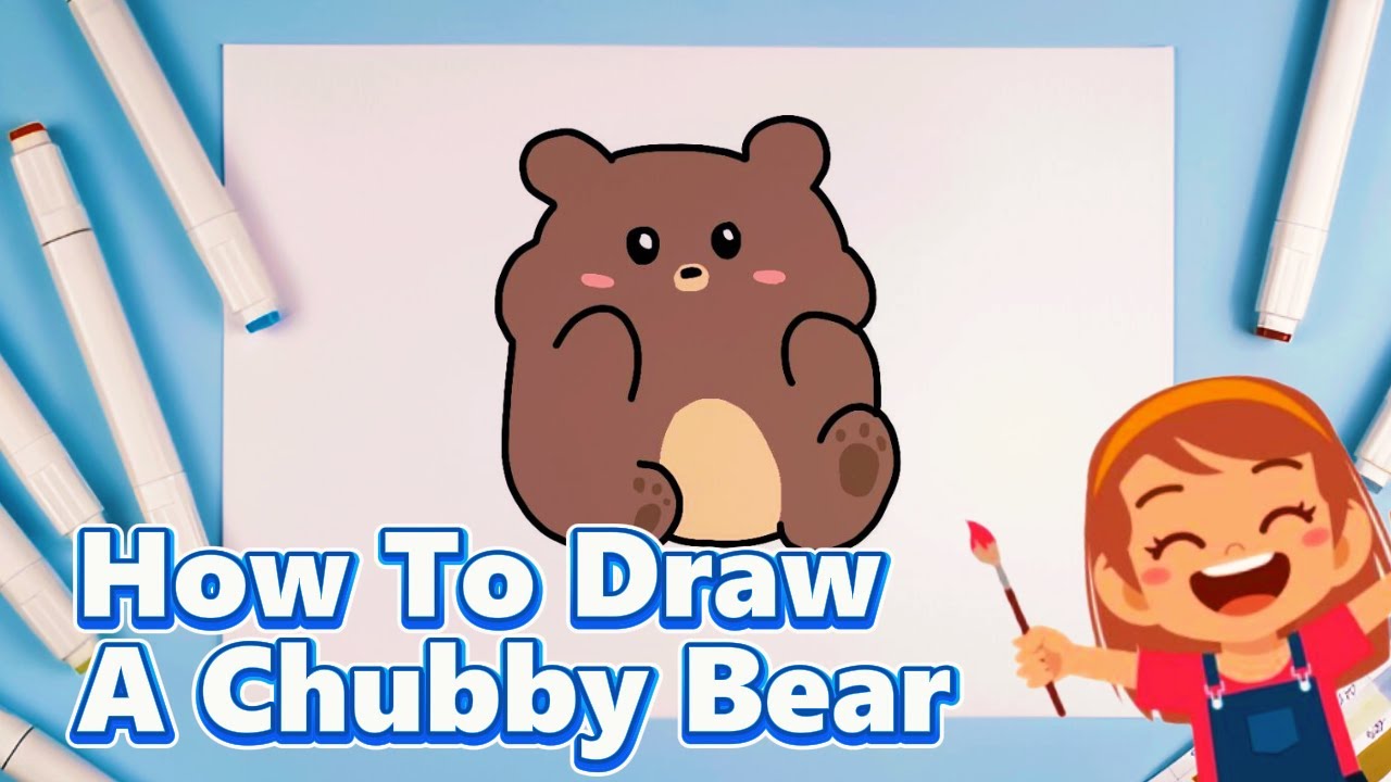 How To Draw a Cubby Bear | Drawing Tutorial | Step by Step - YouTube