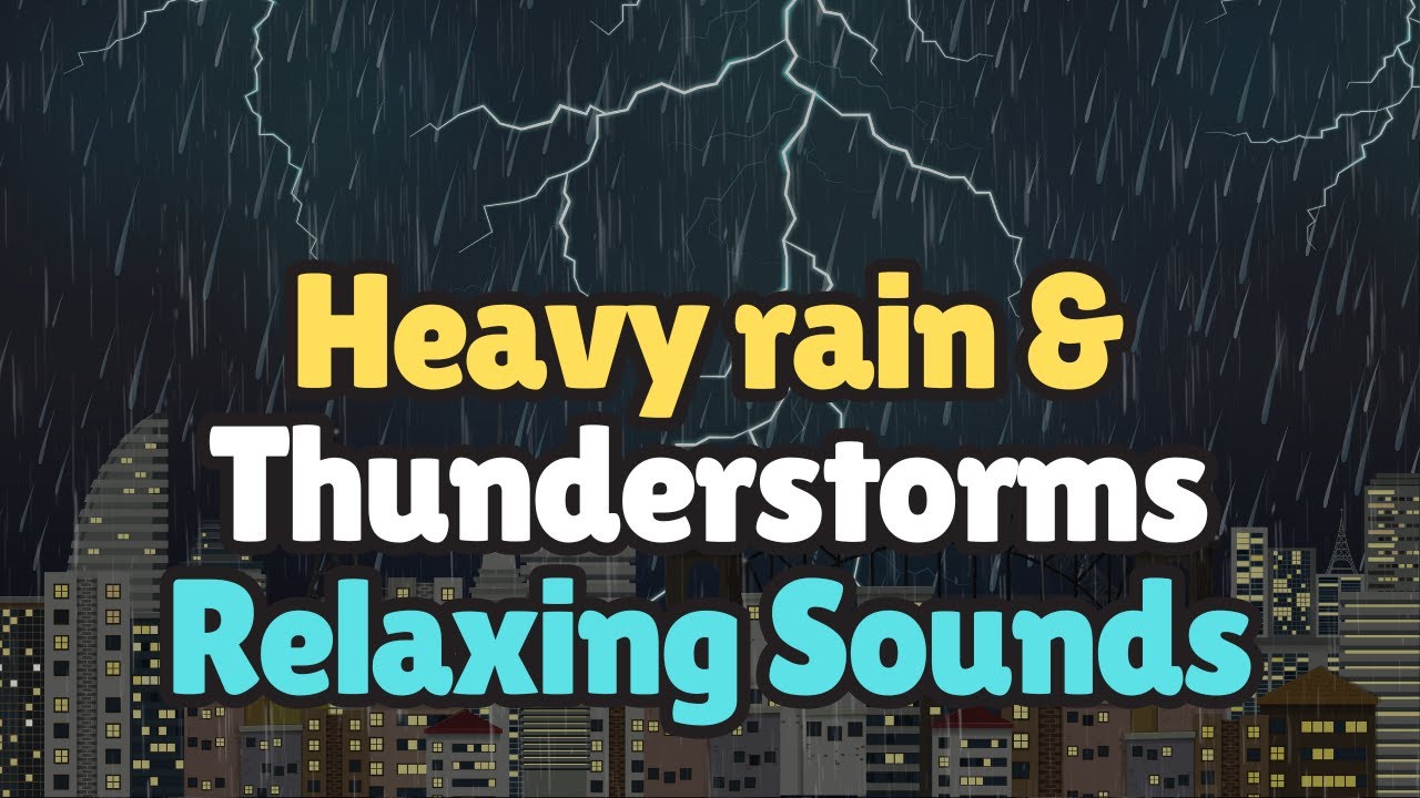🛑Best roaring thunderstorms rain for sleep💤relaxing thunder sounds for ...