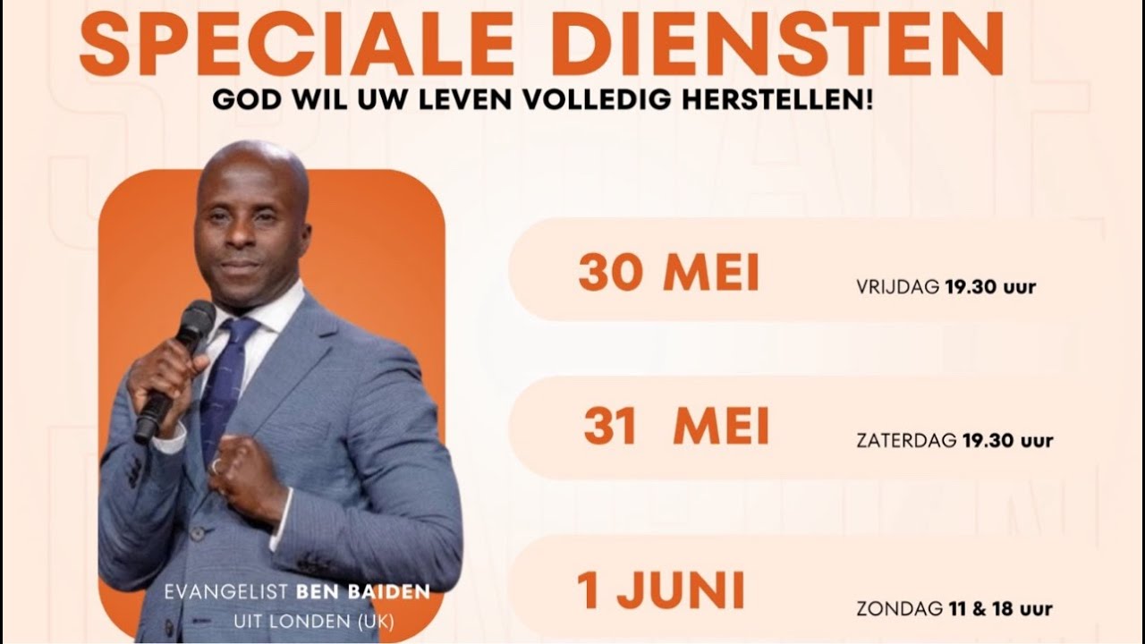 Speciale diensten met Evangelist Ben Baiden - YouTube