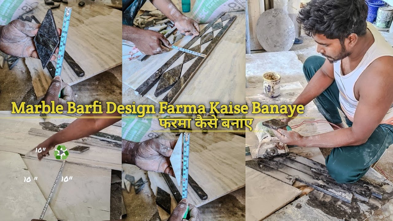 Marble Barfi Border Design Farma , Measurements And Cutting || Rainbow ...