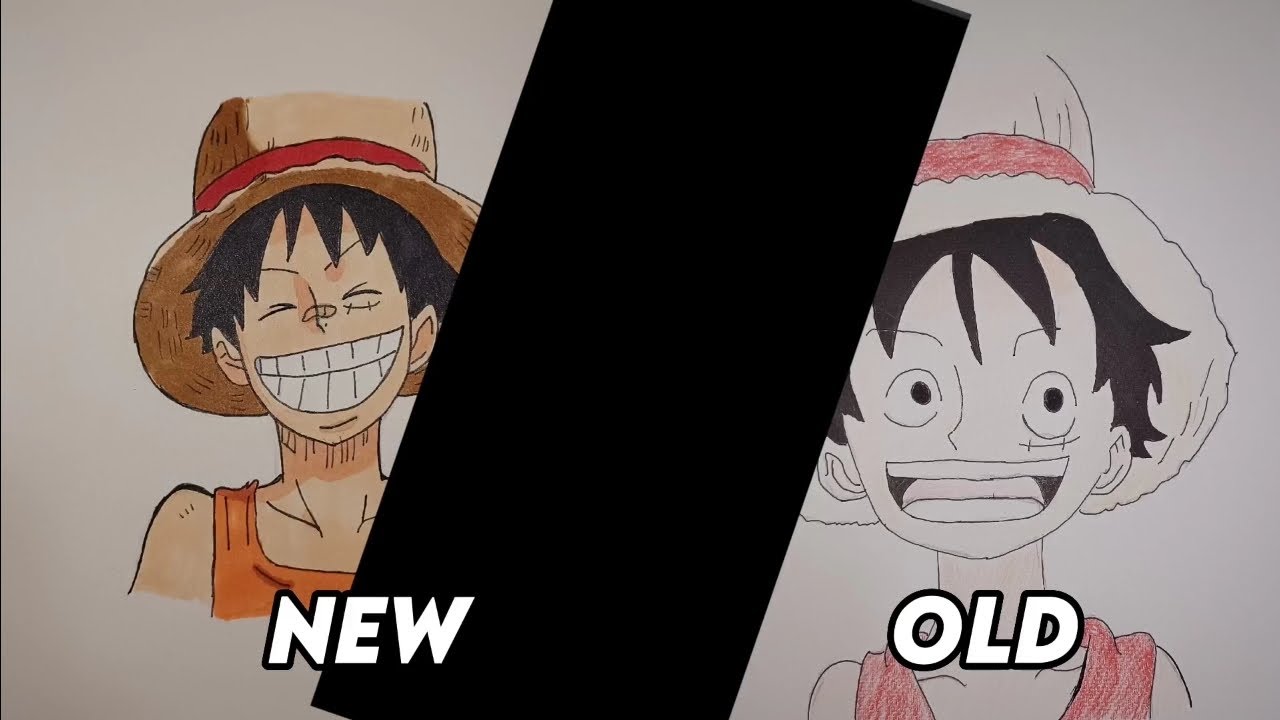 🟣MY ART PROGRESS IN ALMOST A YEAR🟣 LUFFY REDRAW THEN AND NOW - YouTube