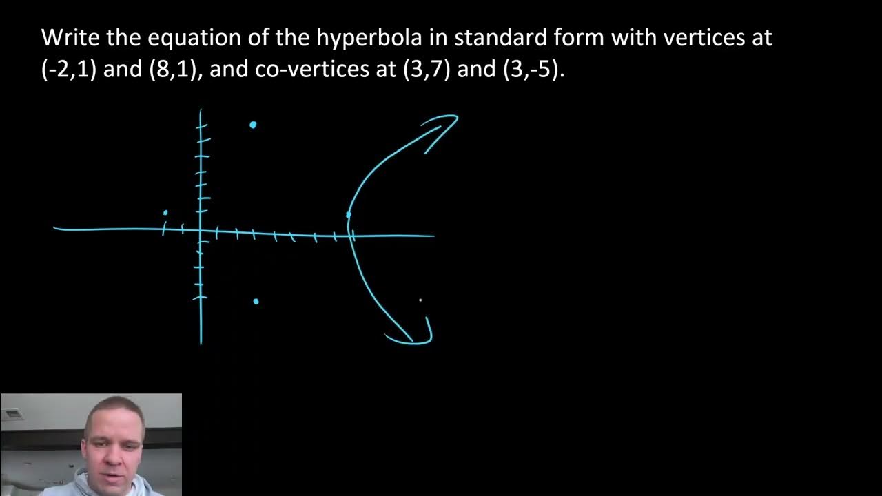 Write the Equation of a Hyperbola in Standard Form given Vertices and ...