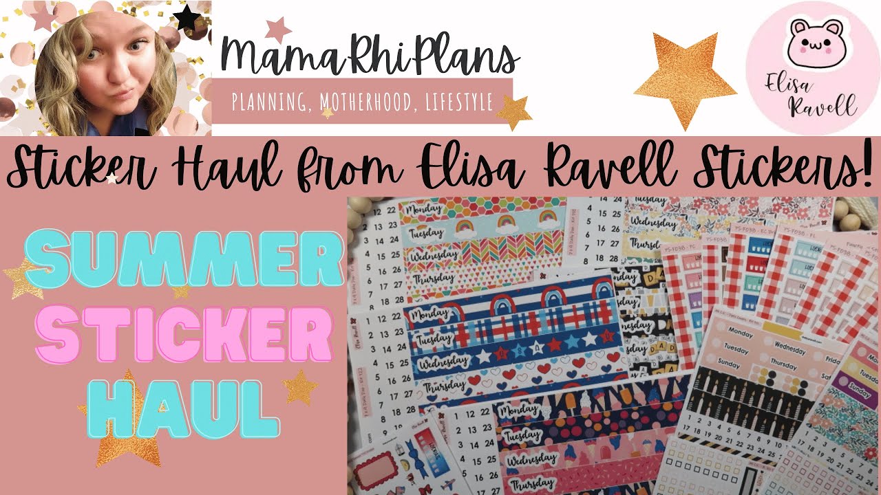 STICKER HAUL | SUMMER STICKERS | JULY STICKERS | FEAT. ELISA RAVELL ...
