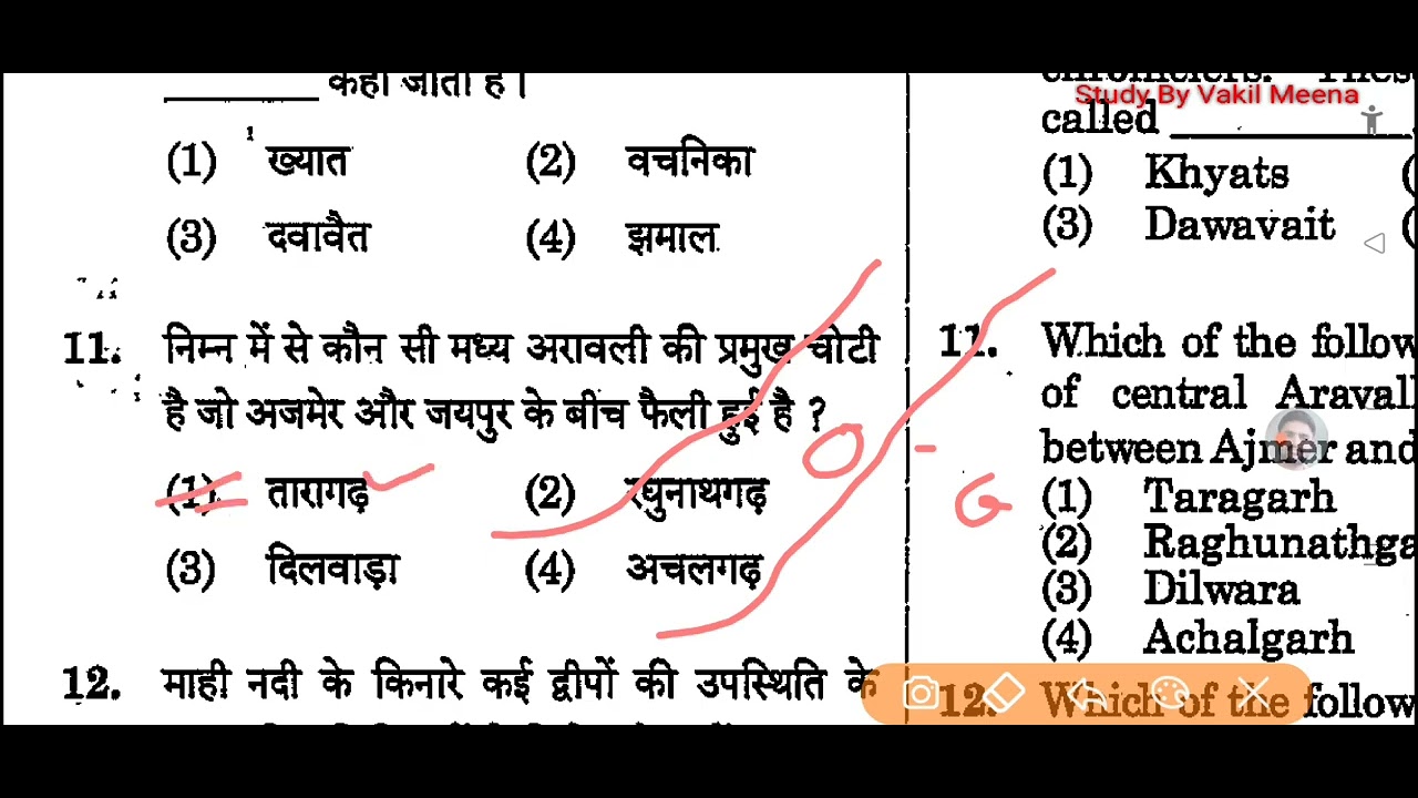 SI Gk Old Solved Question Paper Rpsc - YouTube