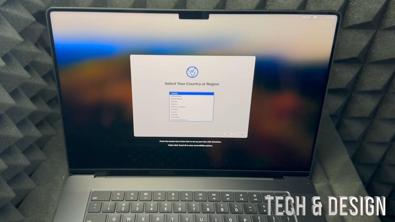 Select Your Country or Region - MacBook Pro M3 Pro 16-Inch Set Up - YouTube