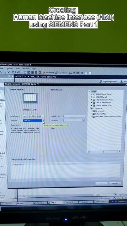 Creating Human Machine Interface (HMI) using SIEMENS Part 1 #PLCandHMI programming - YouTube