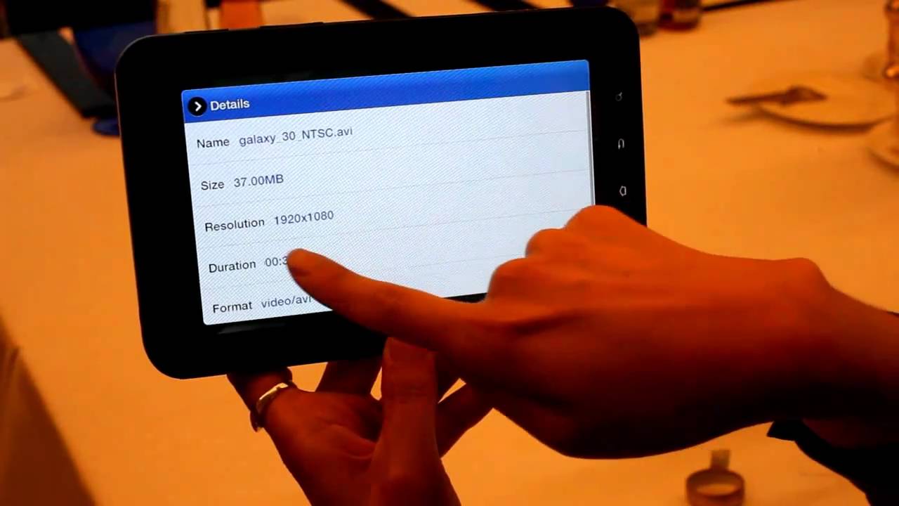 Samsung P1000 Galaxy Tab UI demo 1 - YouTube
