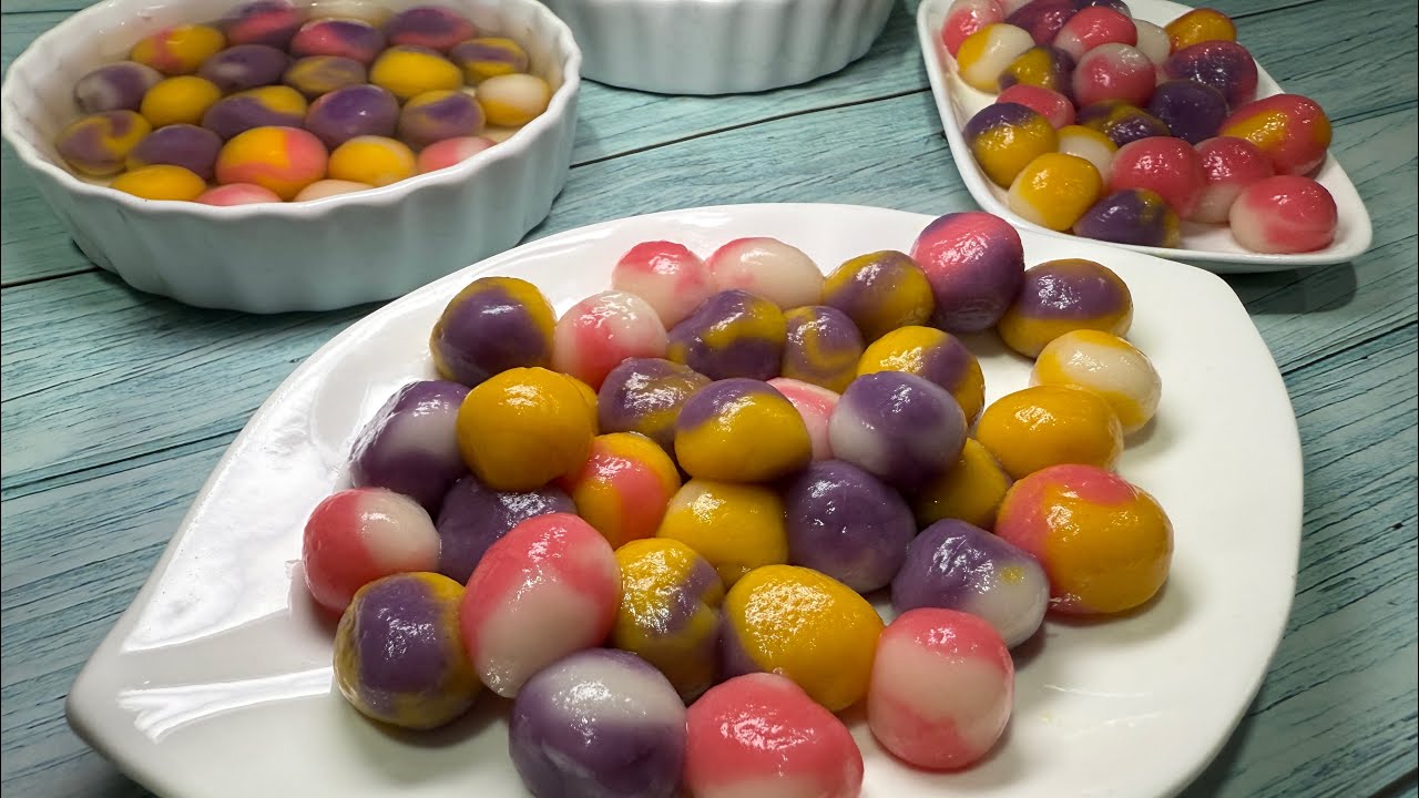 冰糖彩色汤圆 | Colorful Tangyuan Recipe | How to Make Glutinous Rice Ball ...