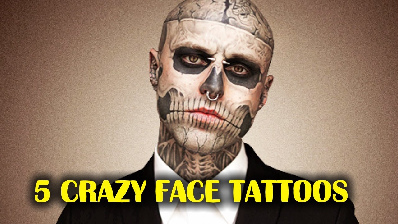 5 Crazy Face Tattoos | TATTOO WORLD - YouTube