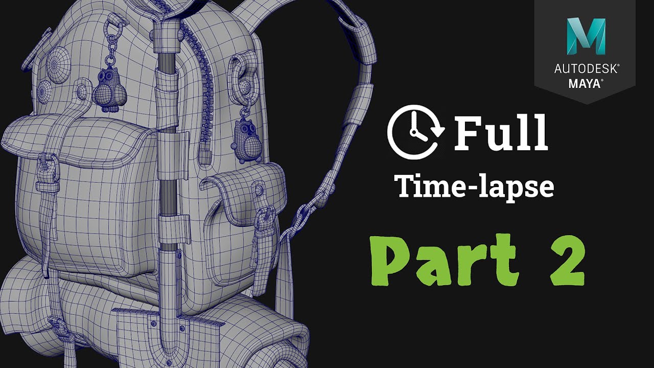 How to create a stylized 3D backpack in Maya (Part2) - YouTube