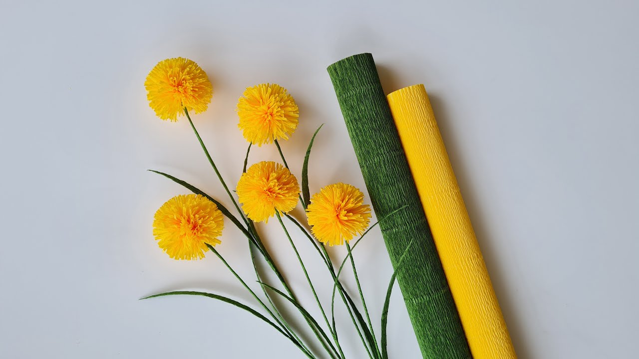 How To Make Billy Button Paper Flower / Paper Flower / Góc nhỏ Handmade ...