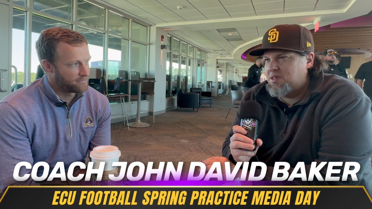 ECU Football Offensive Coordinator Coach John David Baker, 2024 Spring ...