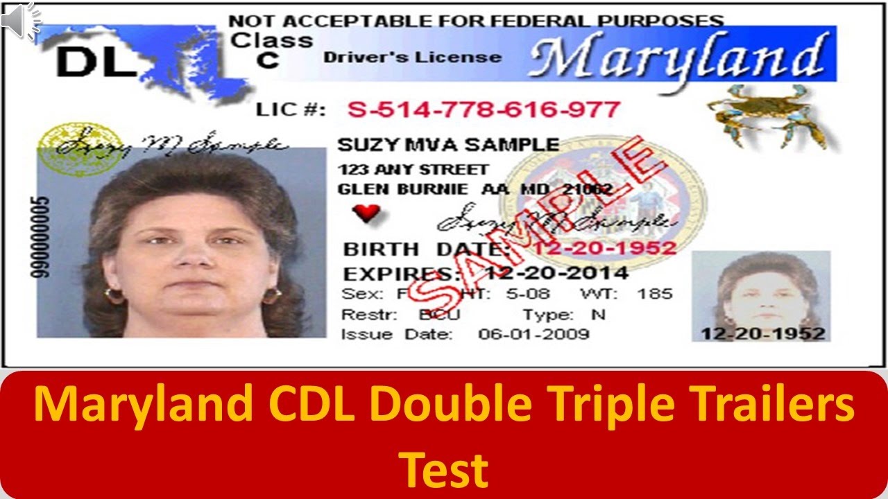 Maryland CDL Double Triple Trailers Test - YouTube