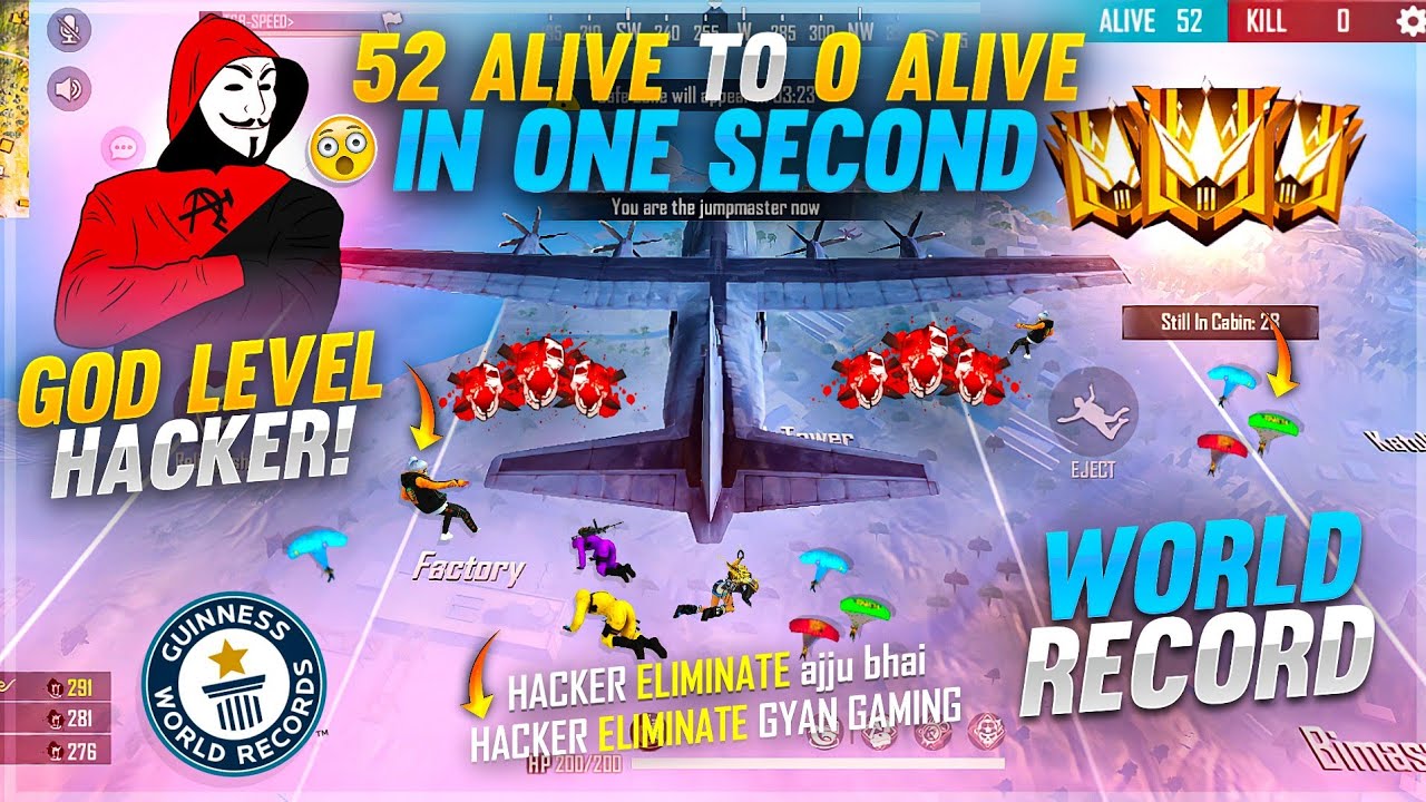 GOD LEVEL HACKER IN MY MATCH 😈|| HACKER FINISH ALL PLAYERS IN FLIGHT 😱 ...
