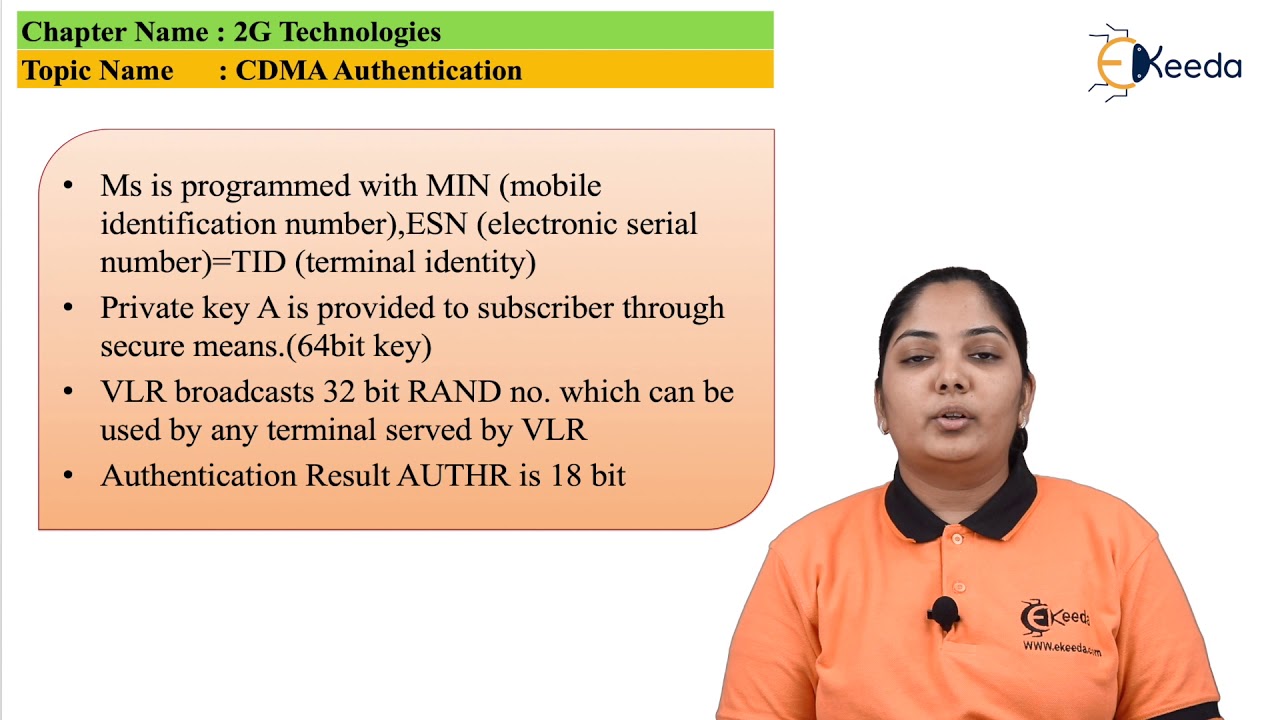 CDMA Authentication - 2G Technologies - Mobile Communication System ...