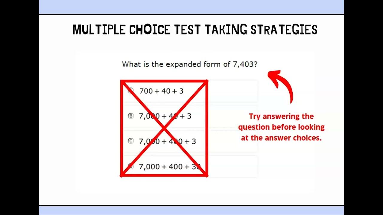 Multiple Choice Test Taking Strategies - YouTube