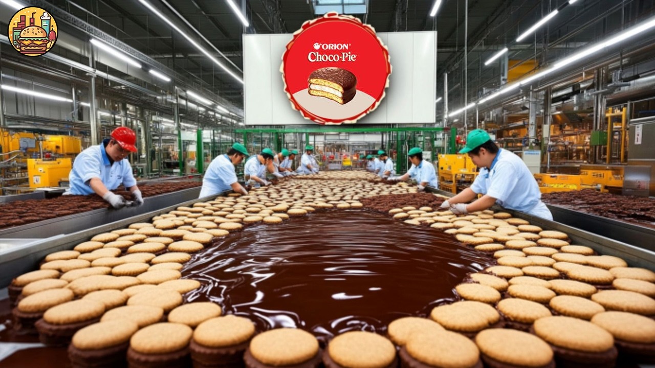 Choco Pie Factory Process How Millions of Choco Pies are Made In ...