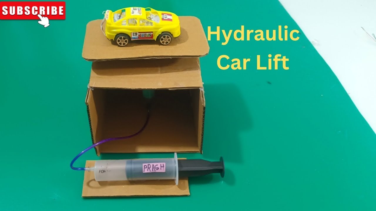 How to make Hydraulic Car lift for science project | Class 7th Science ...