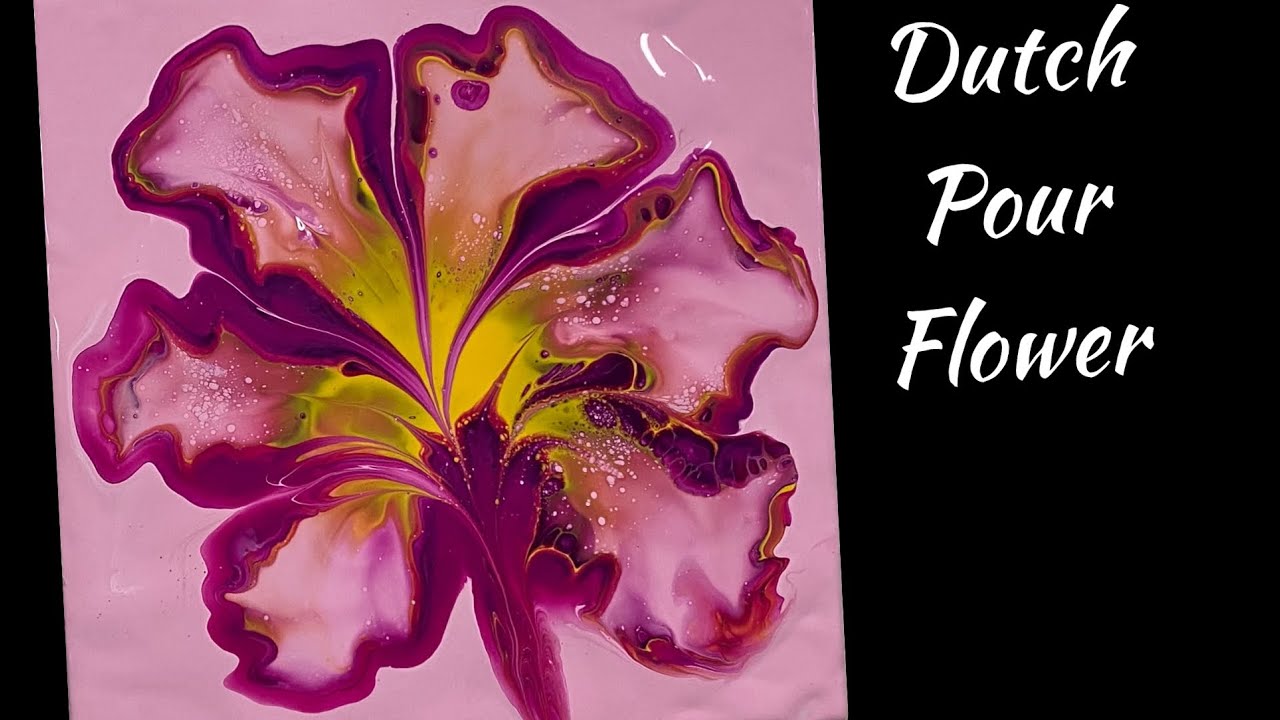 (1248) Do this~Dutch Pour Bloom Technique, Acrylic Paint Pouring - YouTube