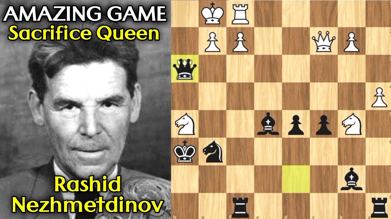 Rashid Nezhmetdinov, Korbankan Mentrinya...!!! 1954 - YouTube