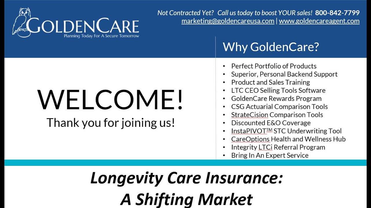 Longevity Care Insurance A Shifting Market - YouTube