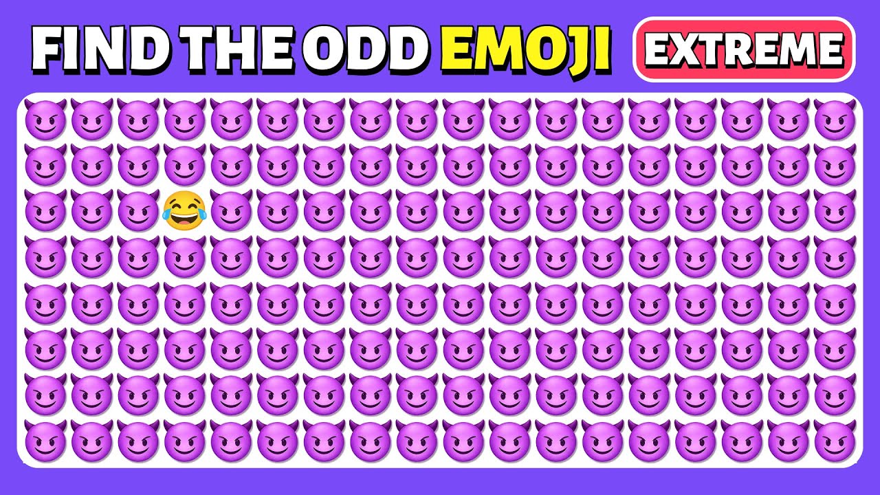 Find the ODD Emoji Out - Extreme Edition 👻🔥 | Easy, Medium, Hard - 30 ...