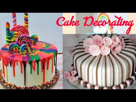 Cake decorating Step by Step / Cake Design Simple Design - YouTube