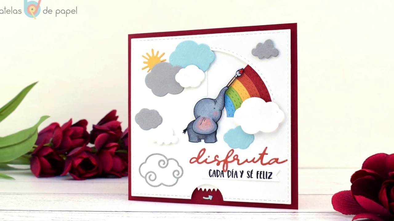 Interactive rainbow card tutorial - YouTube